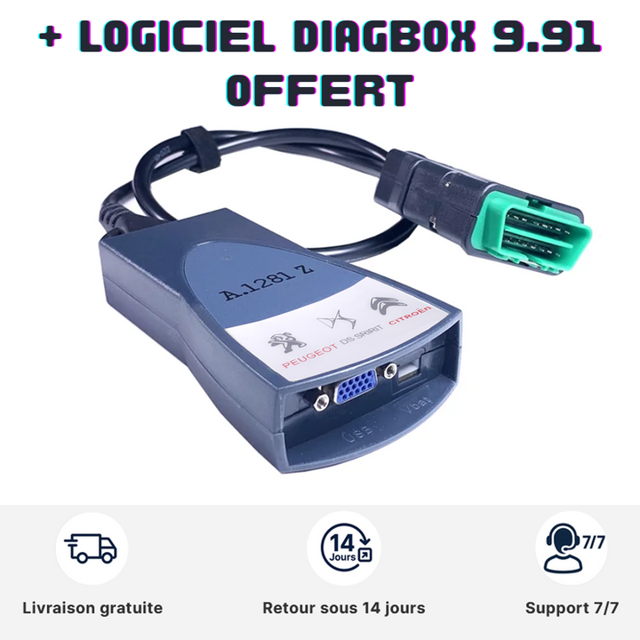 Valise et logiciel Diagbox pour véhicules PSA - Peugeot Citroën Opel ...